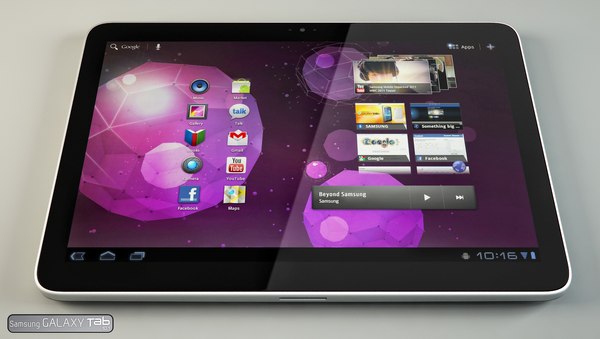 3d samsung galaxy tab 10 model
