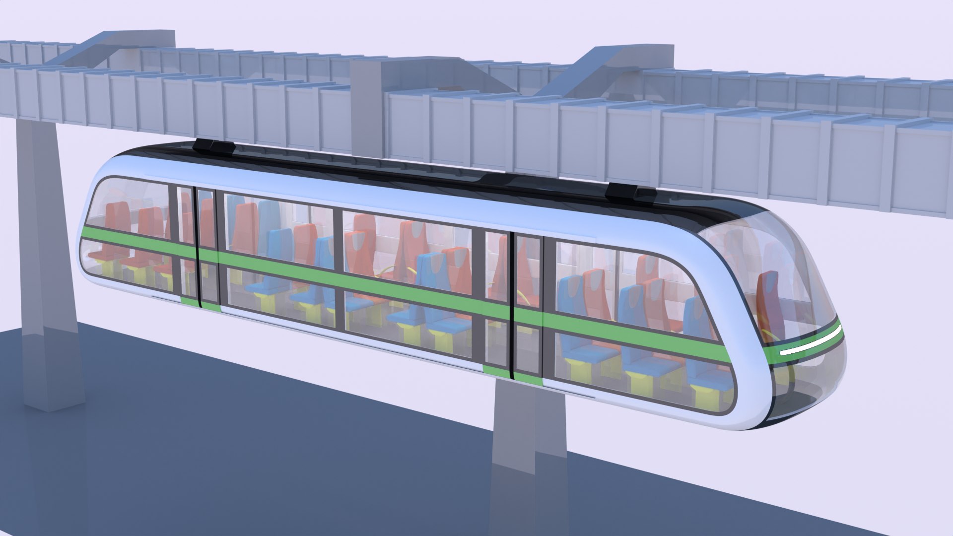 3D Monorail Trains Collection 2023 III - TurboSquid 2081096