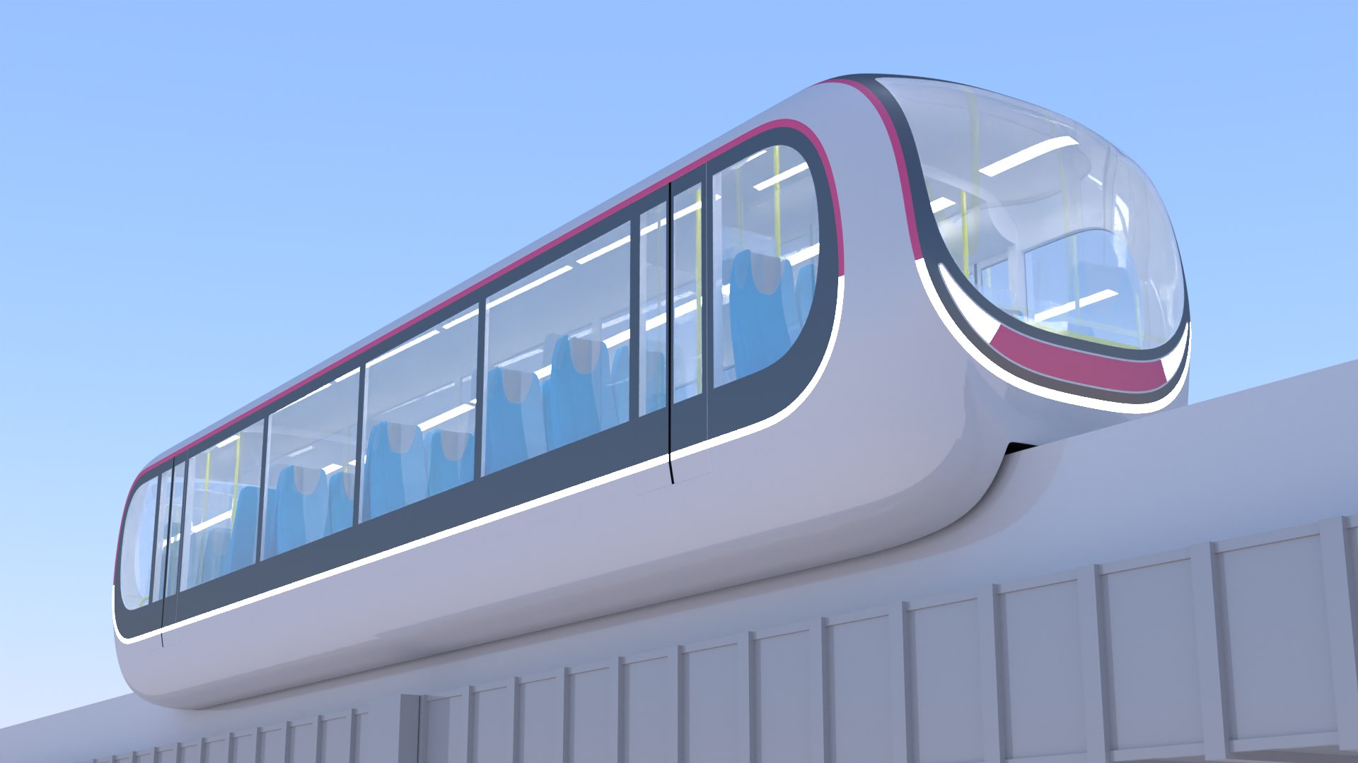 3D Monorail Trains Collection 2023 III - TurboSquid 2081096