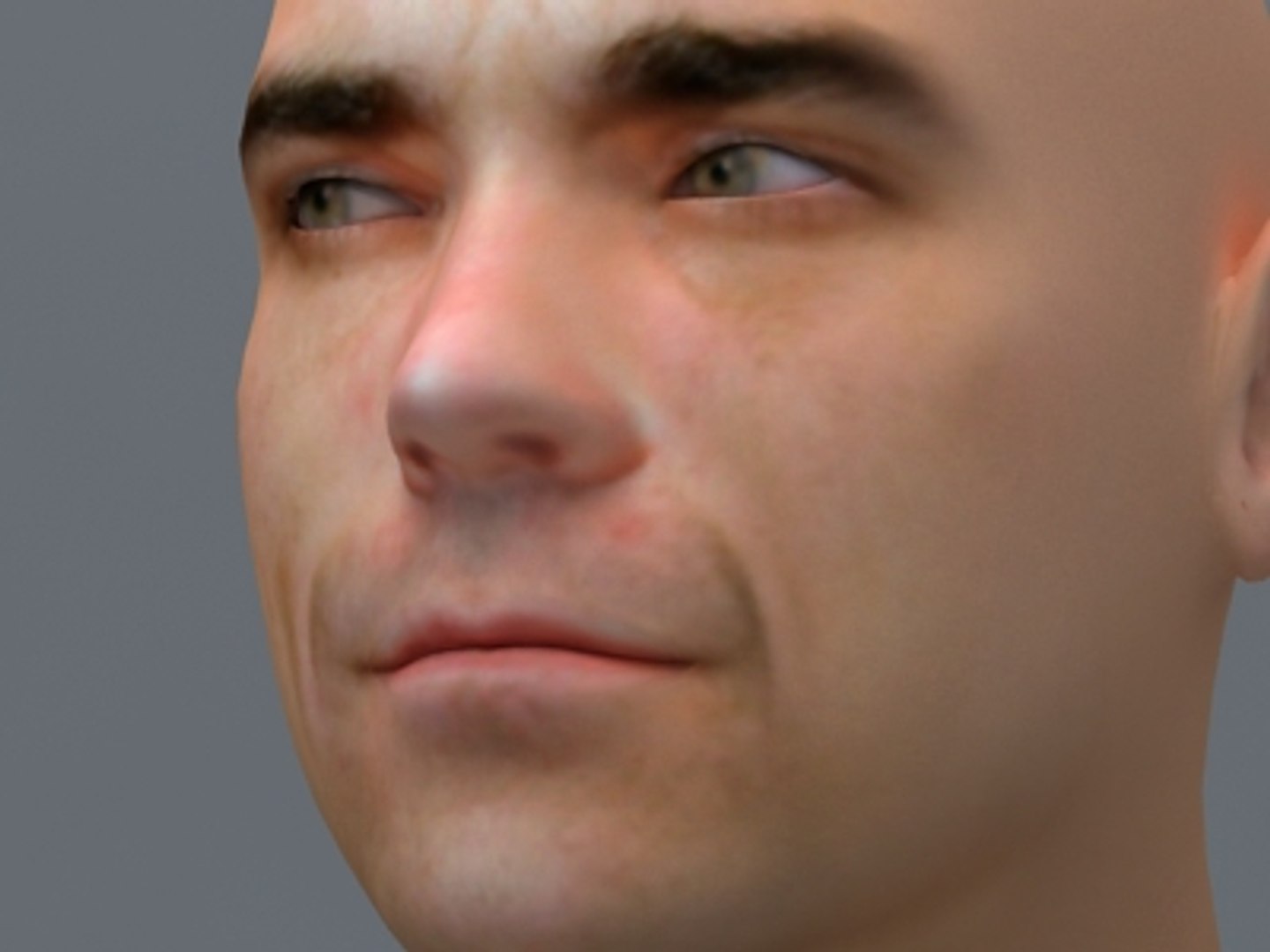 3d Robbie Williams Face Model