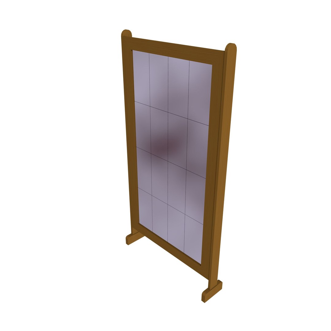 3D Standing Mirror Model - TurboSquid 1452314