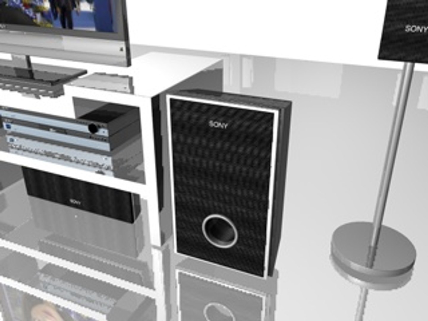 3d Model Of Sony Entertainment Television Home Theatre