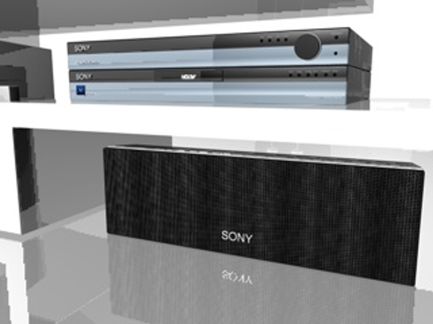 3d Model Of Sony Entertainment Television Home Theatre