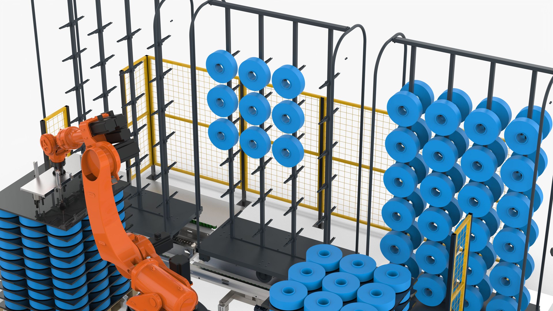 Automatic Robot Bobbin Loading Workstation 3D Model - TurboSquid 2009383