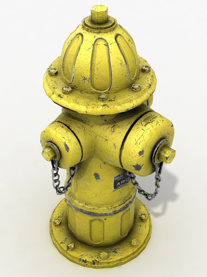 Yellow Hydrant 3d Model