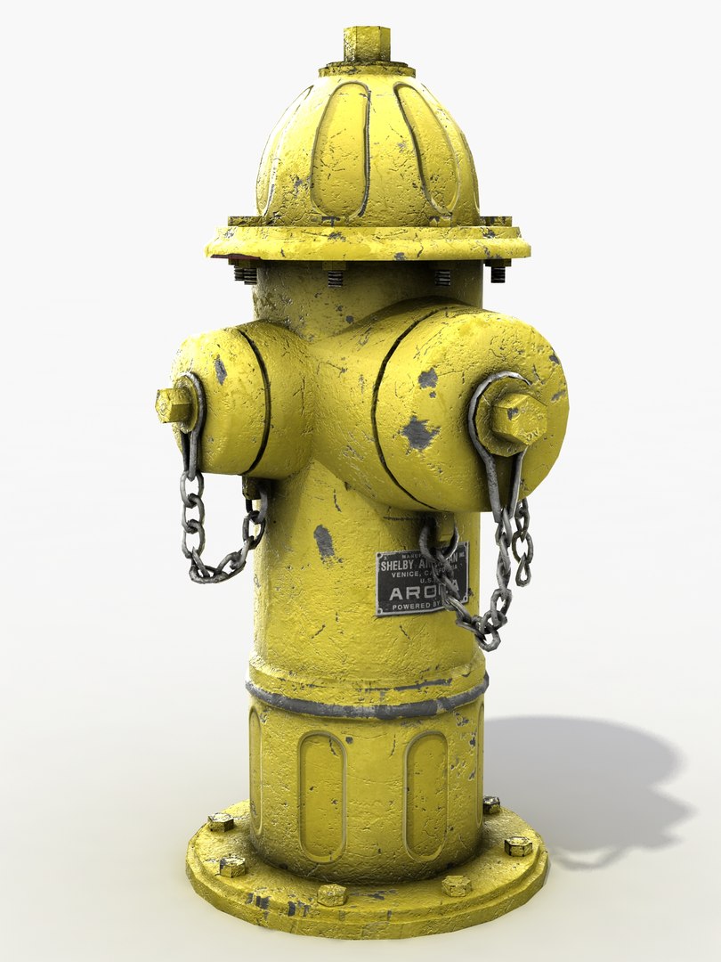 Yellow Hydrant 3d Model