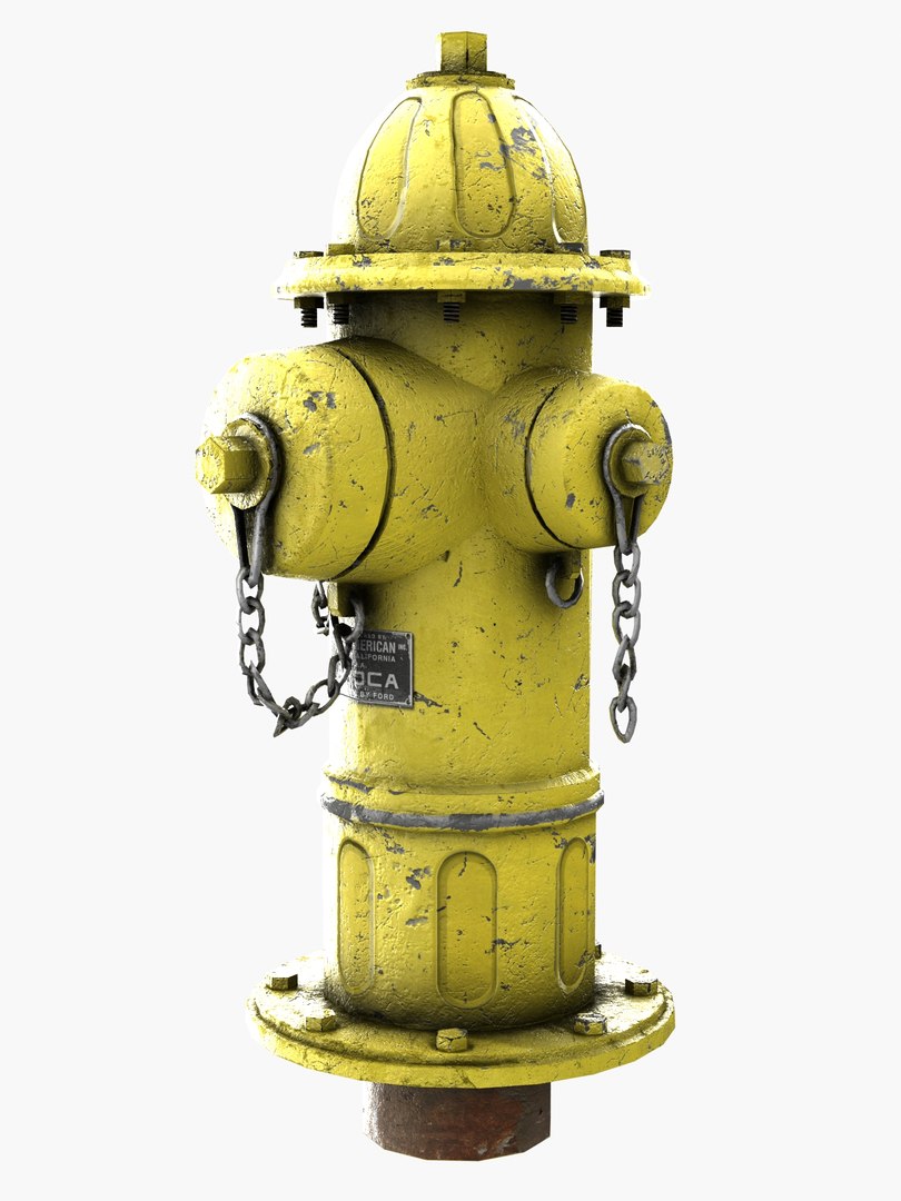 Yellow Hydrant 3d Model