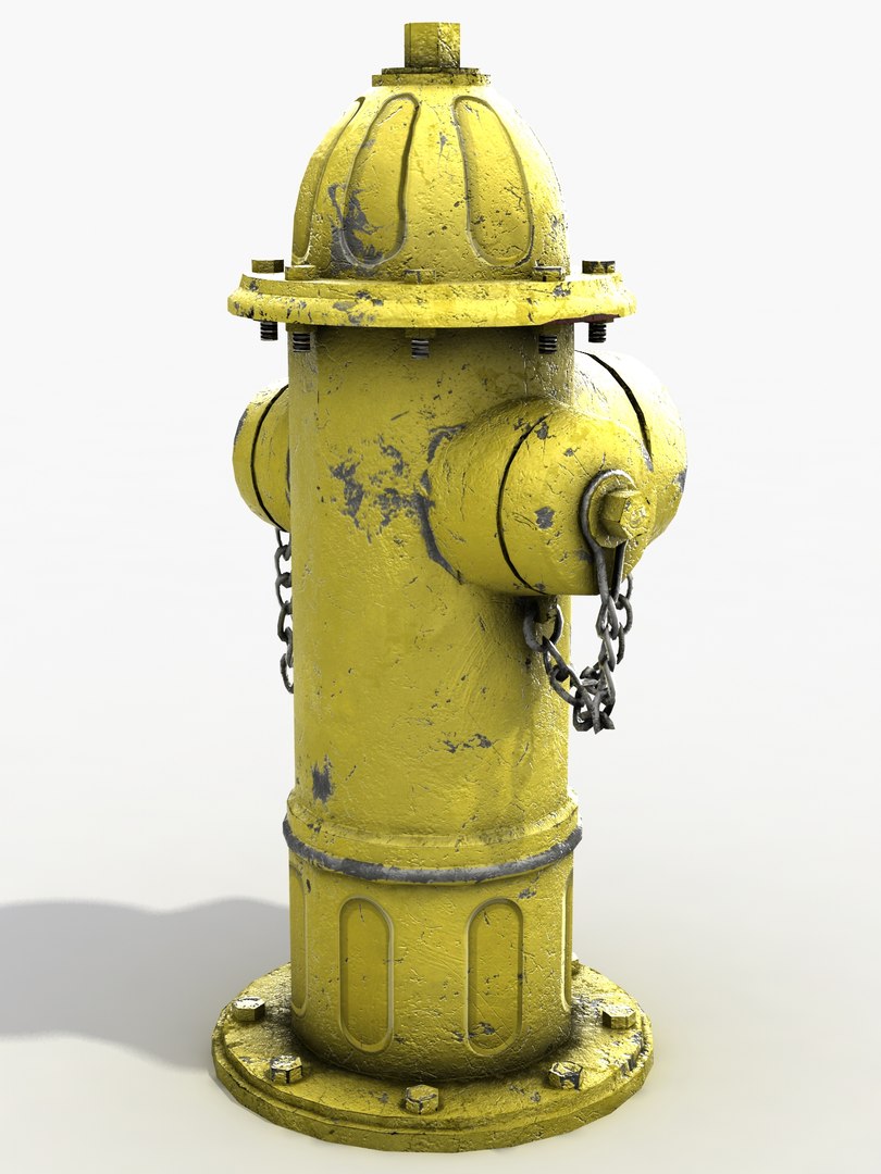 Yellow Hydrant 3d Model