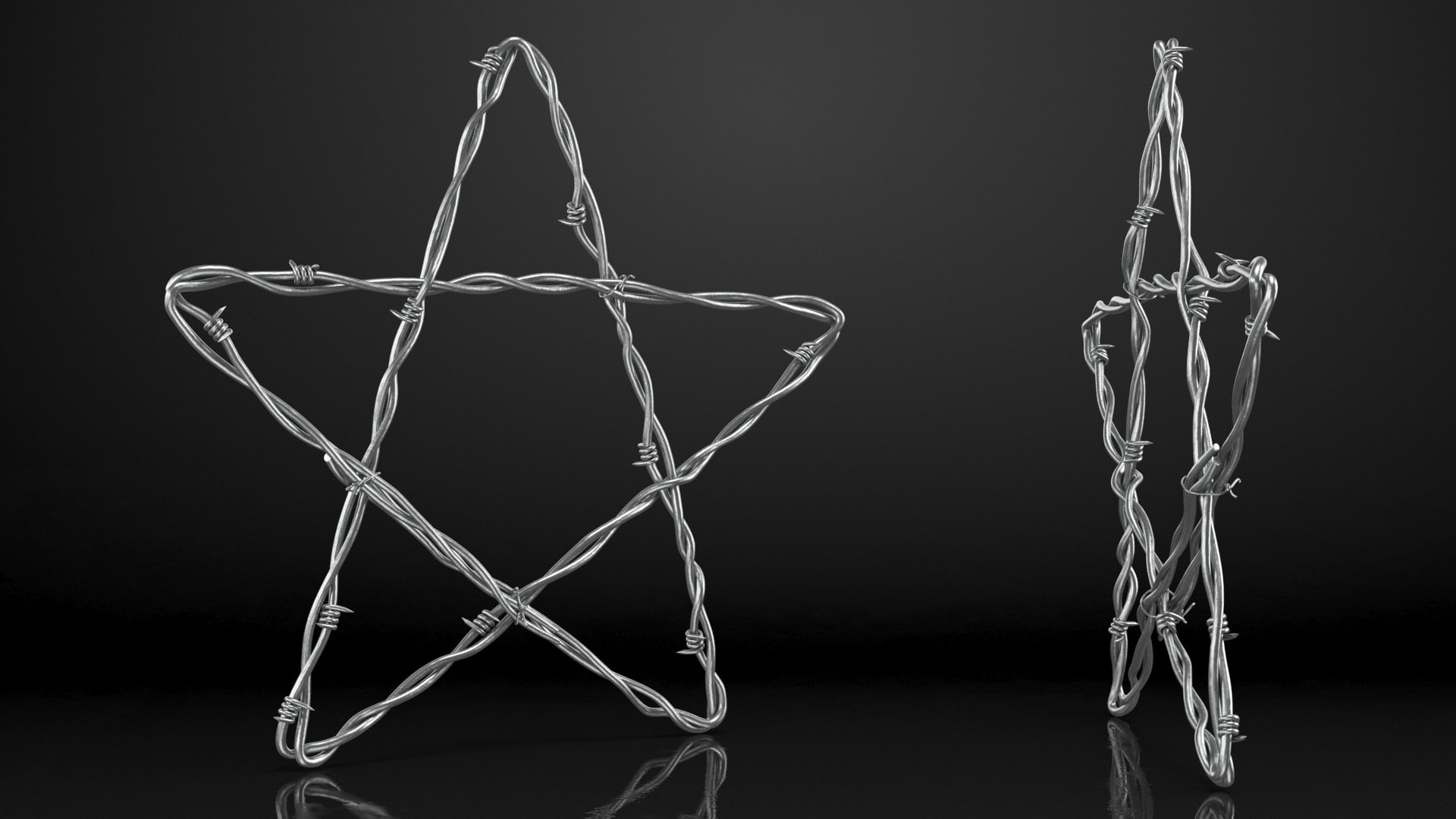 Barbed Wire Star Model - TurboSquid 1819269
