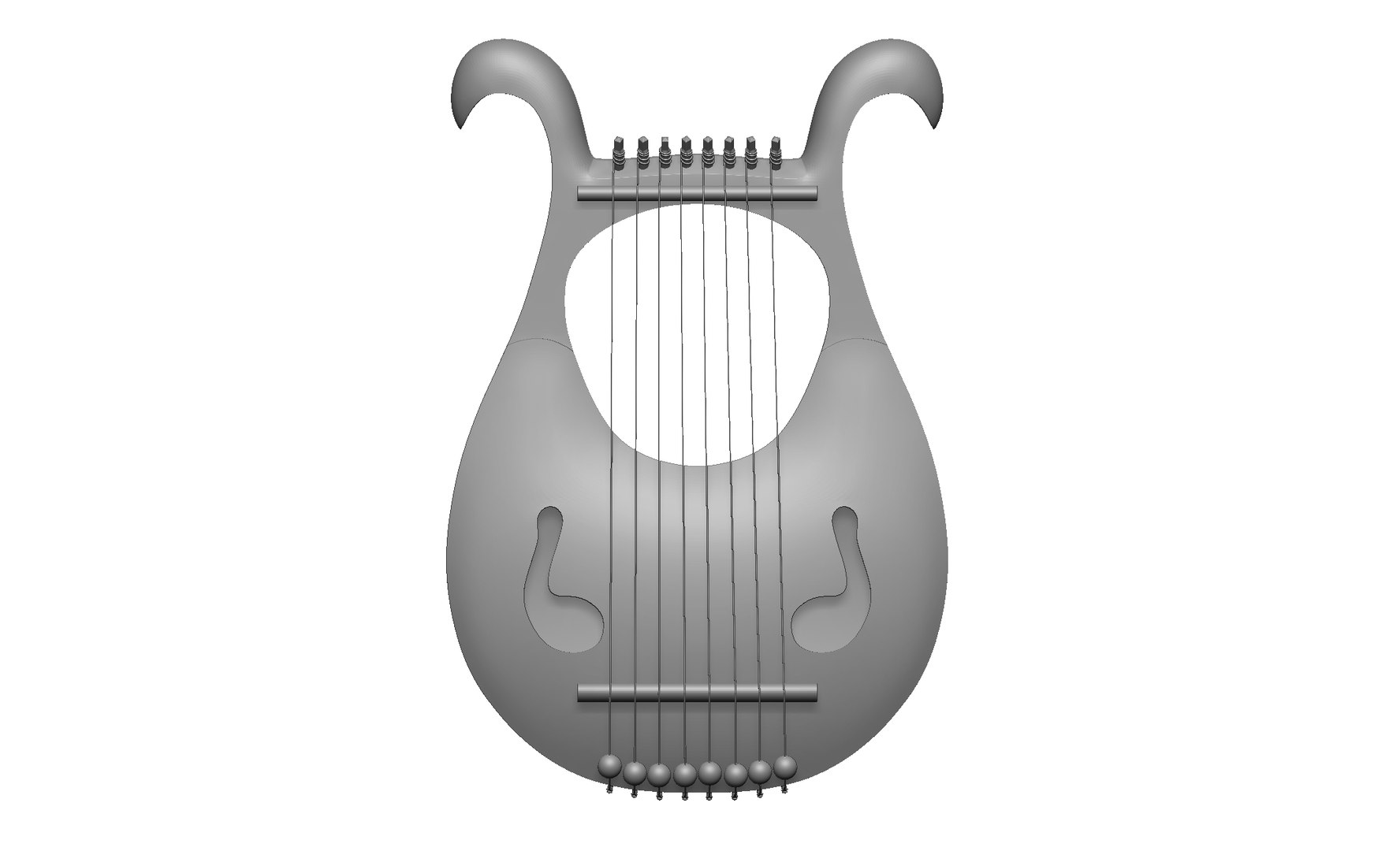 Lyre - Stringed Instrument 3D - TurboSquid 2065725