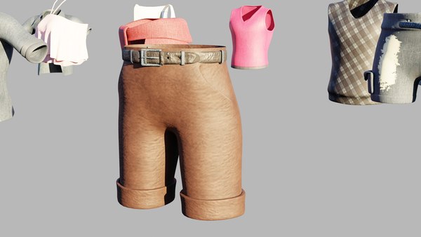 A collection of clothes with pbr textures model - TurboSquid 2009259