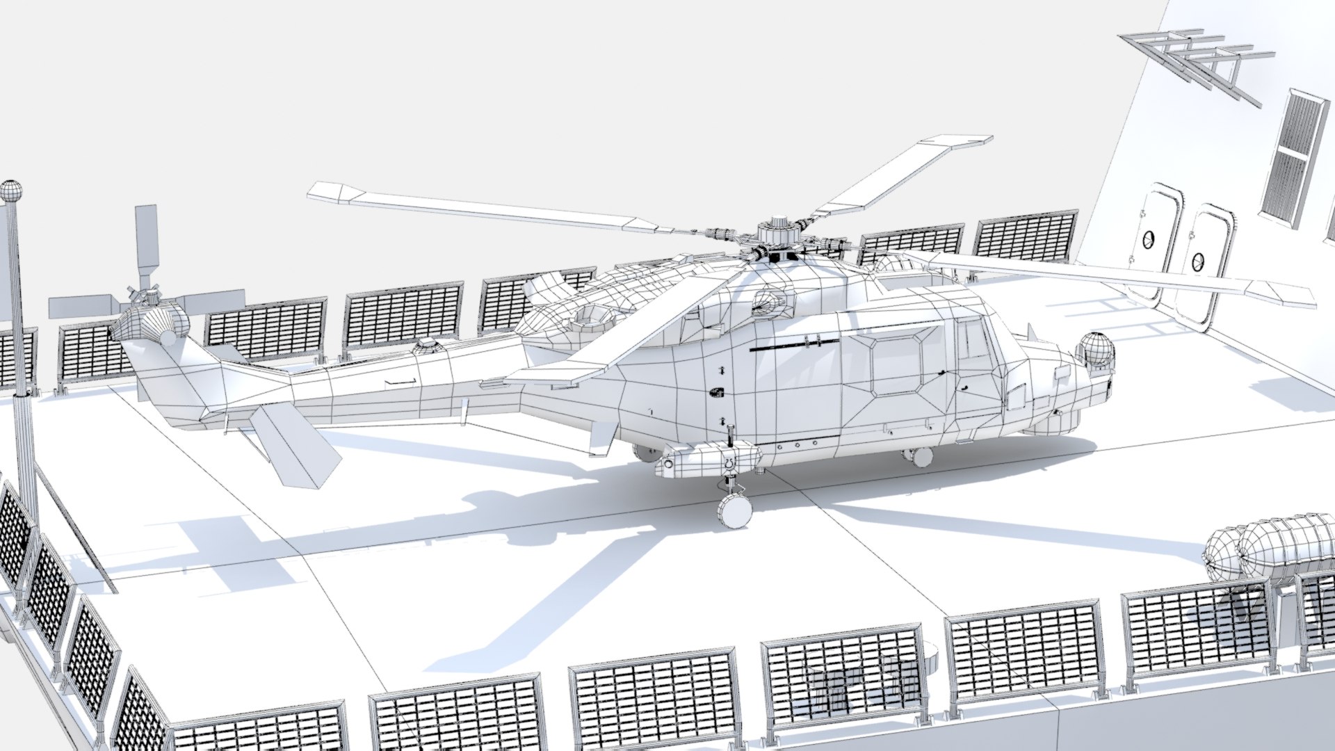 Chungnam Frigate With AW159 Helicopter 3D - TurboSquid 2180018