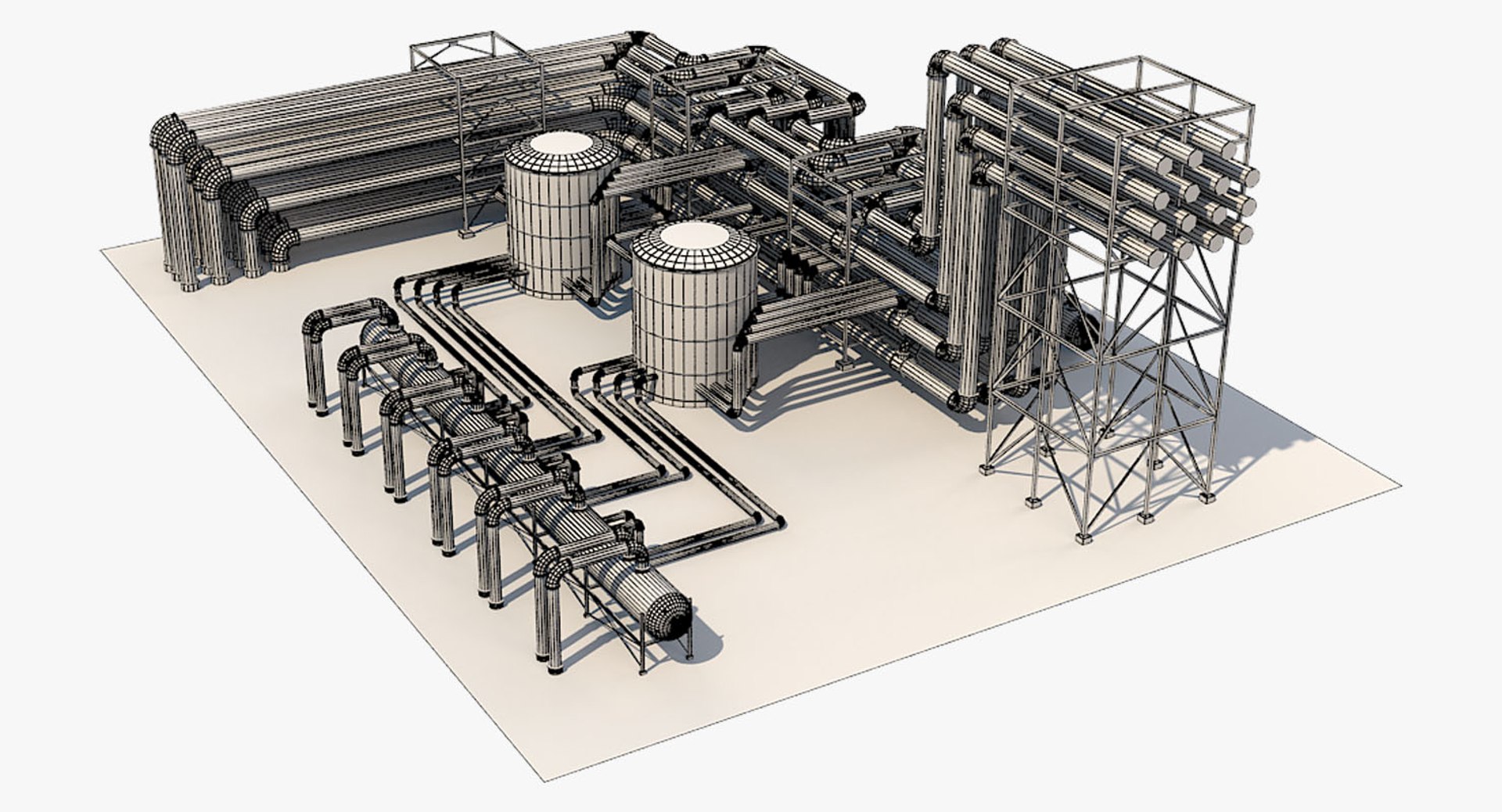 3D Industrial Pipes 4 Model - TurboSquid 1403884