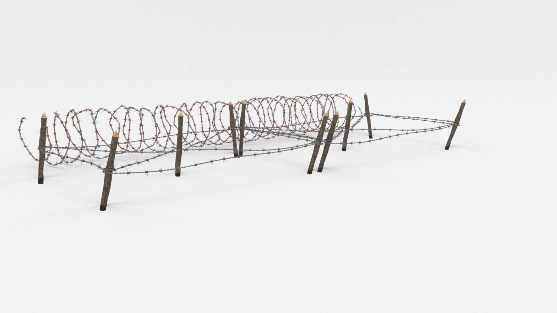 3D barbed wire obstacle model - TurboSquid 1191694
