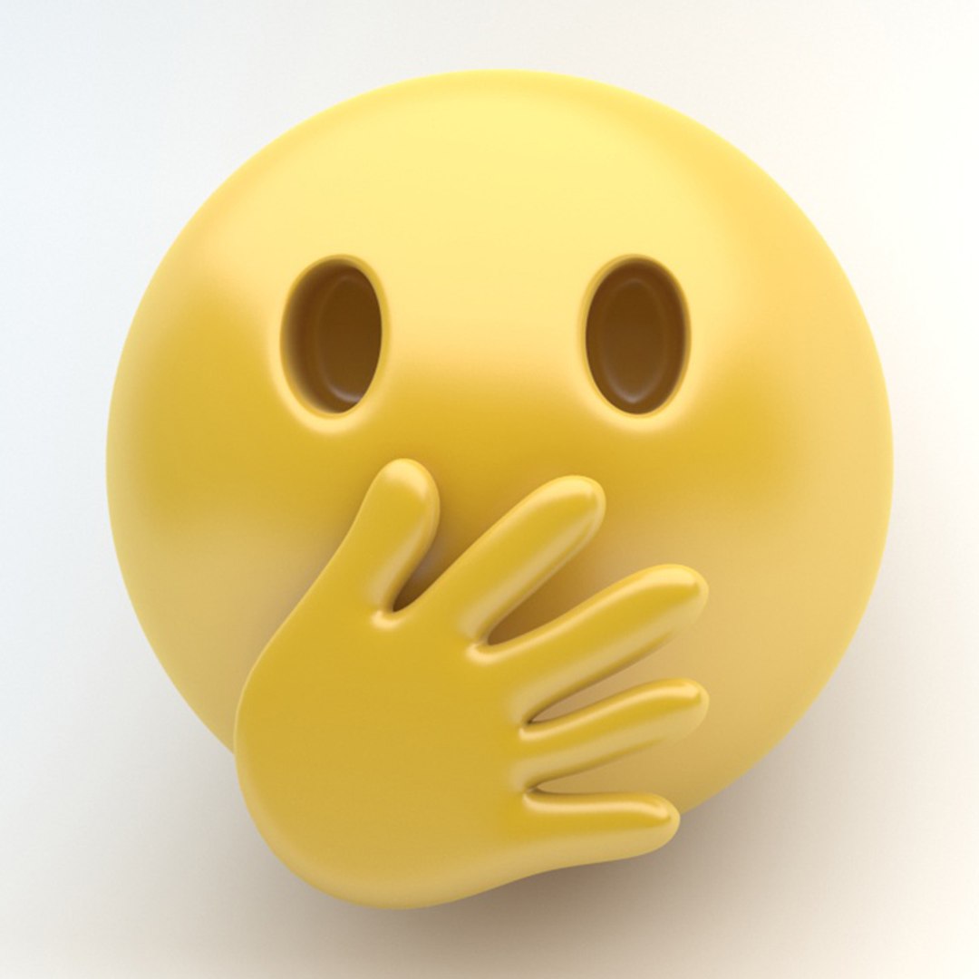 3D Emoji Cover Mouth Model - TurboSquid 1331228