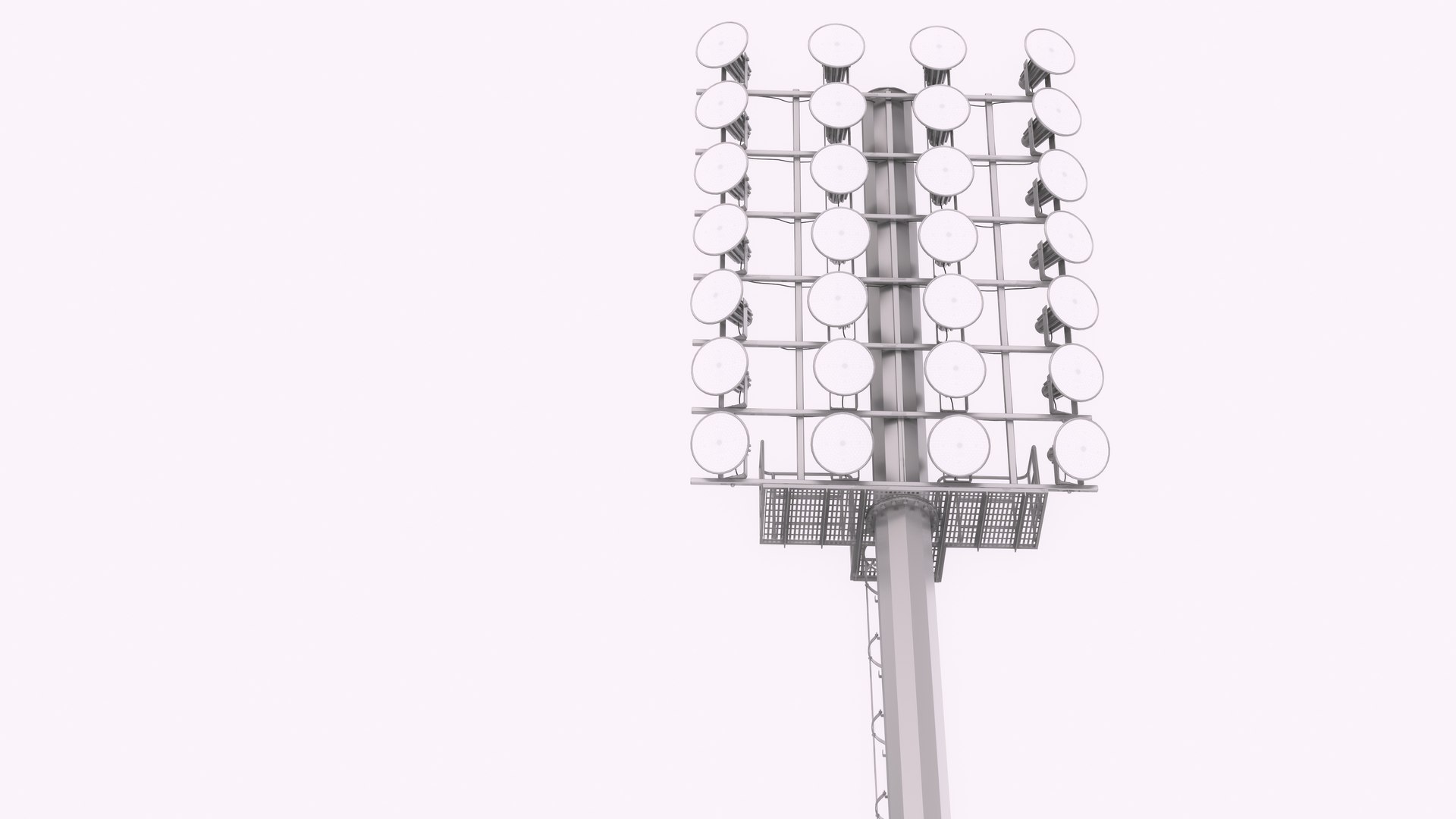 Stadium Lighting Pole And Tribunes 3D Model - TurboSquid 2269148