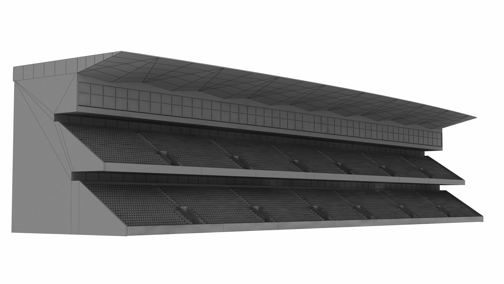 Stadium Lighting Pole And Tribunes 3D Model - TurboSquid 2269148
