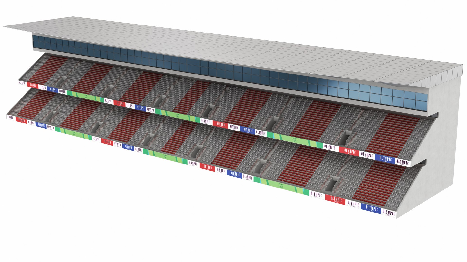 Stadium Lighting Pole And Tribunes 3D Model - TurboSquid 2269148