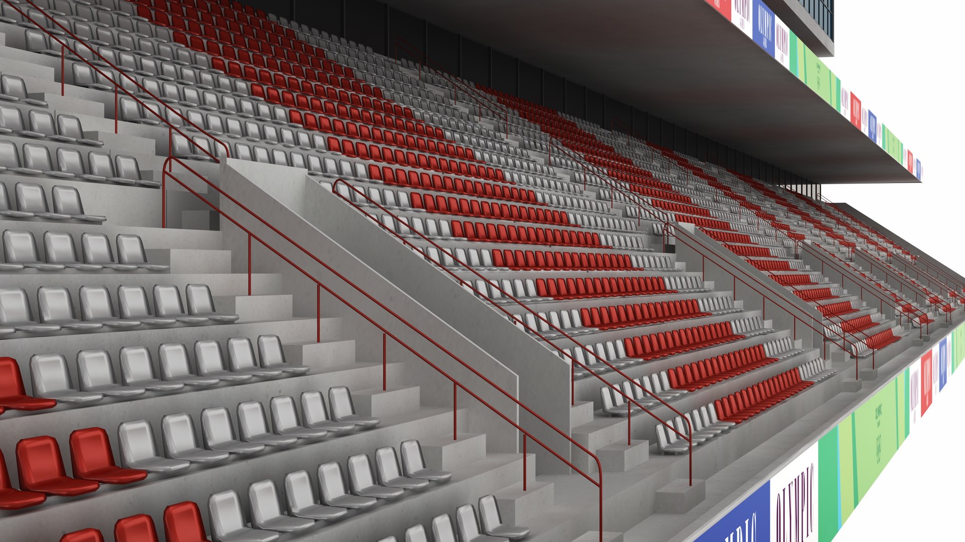 Stadium Lighting Pole And Tribunes 3D Model - TurboSquid 2269148