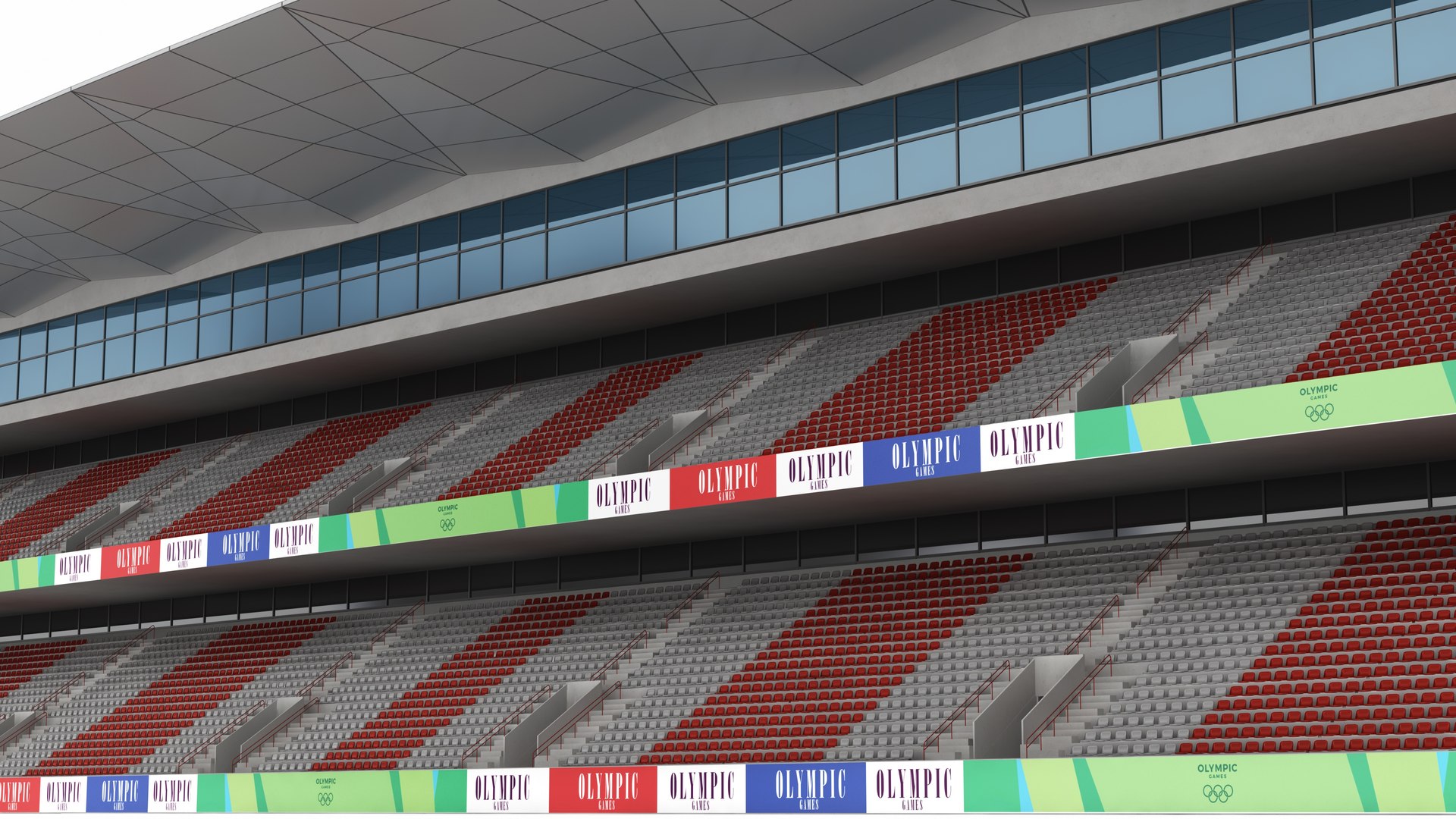 Stadium Lighting Pole And Tribunes 3D Model - TurboSquid 2269148