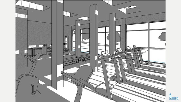 modelo 3d GIMNASIO - Modelo Revit - TurboSquid 2018295