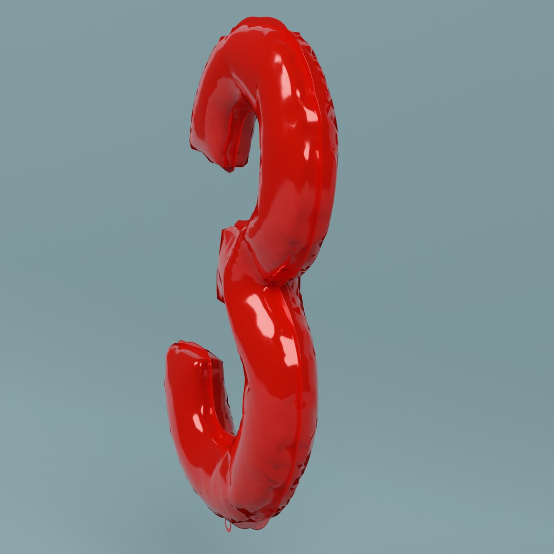 3D NUMBER 3 BALLOON - TurboSquid 1808807