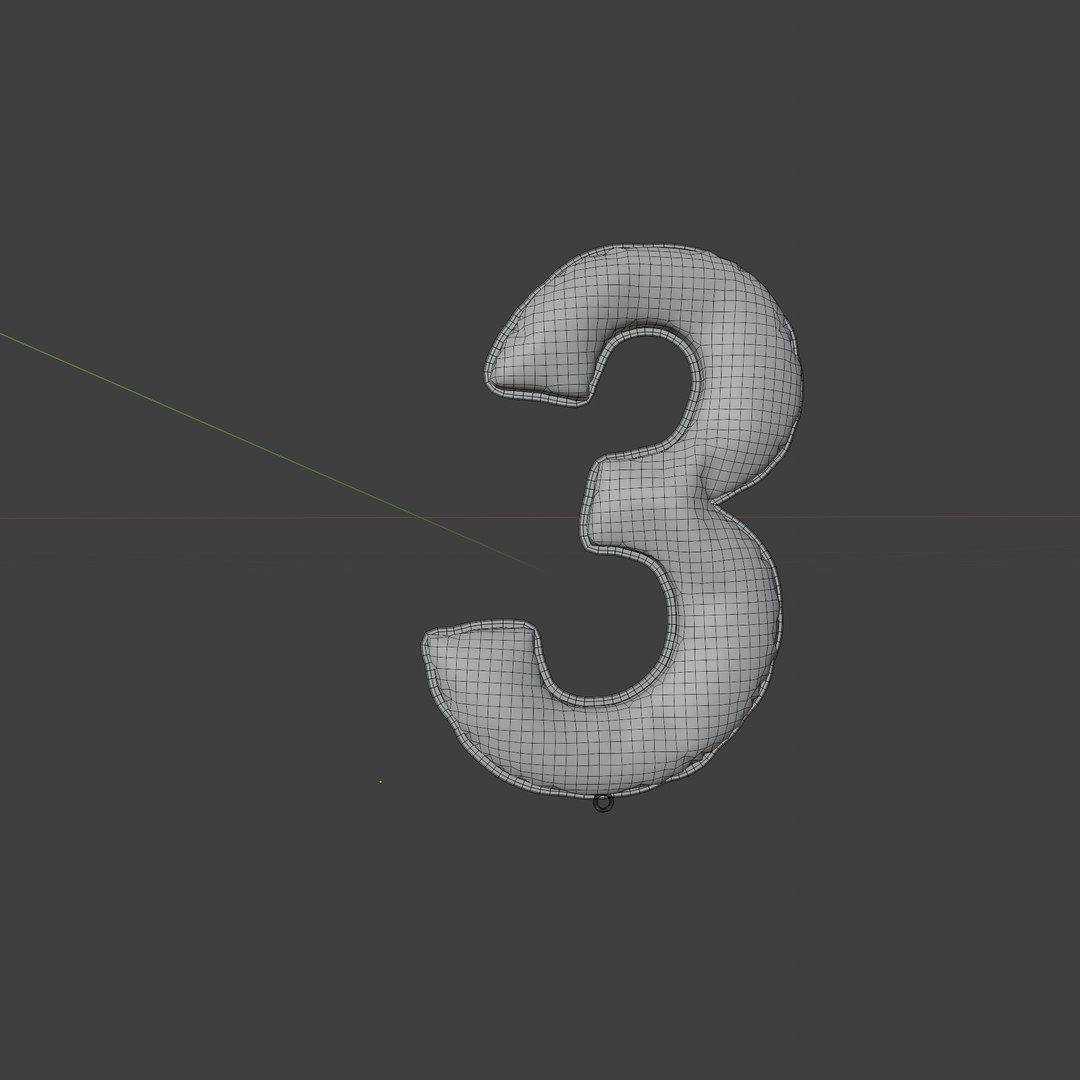 3D NUMBER 3 BALLOON - TurboSquid 1808807