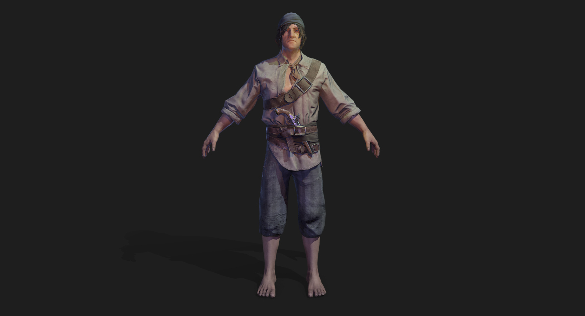 Real-time pirate smuggler-2 rigged 3D model - TurboSquid 1216914