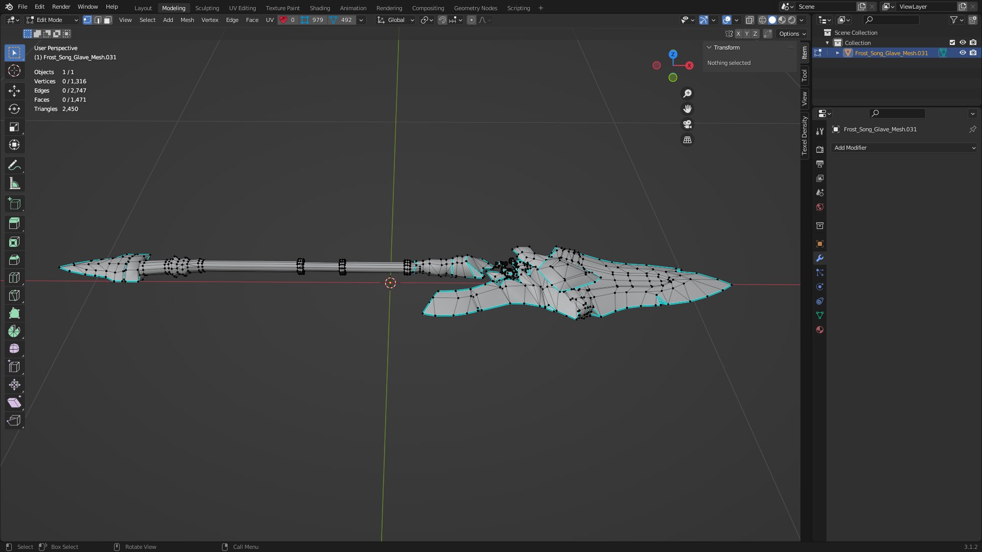 Frost Song Glaive 3D Model - TurboSquid 2018526