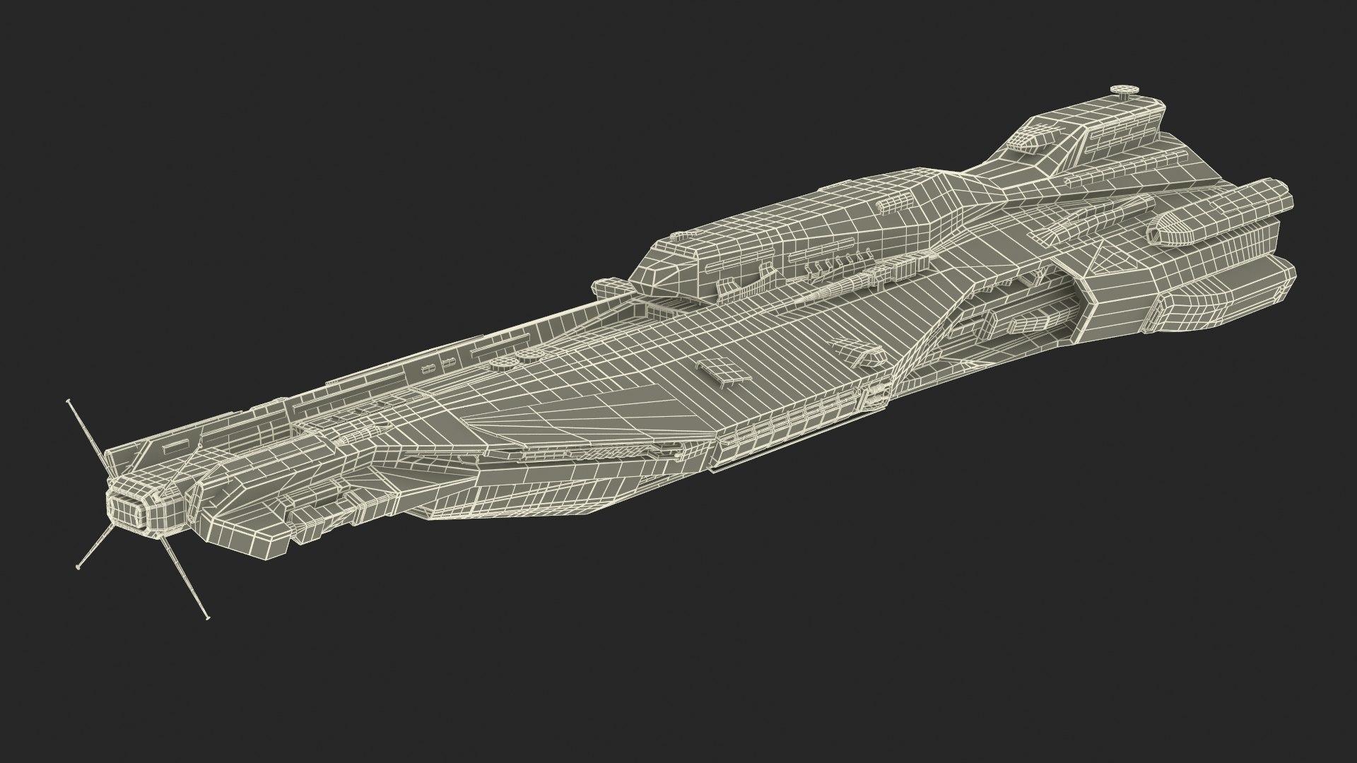 Frigate Starship White 3D - TurboSquid 2406221