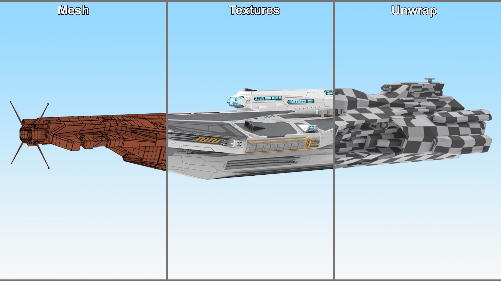 Frigate Starship White 3D - TurboSquid 2406221