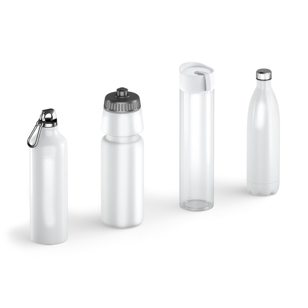 3D Water Sport Bottle - Aluminum And Plastic Botle Set - TurboSquid 2031202