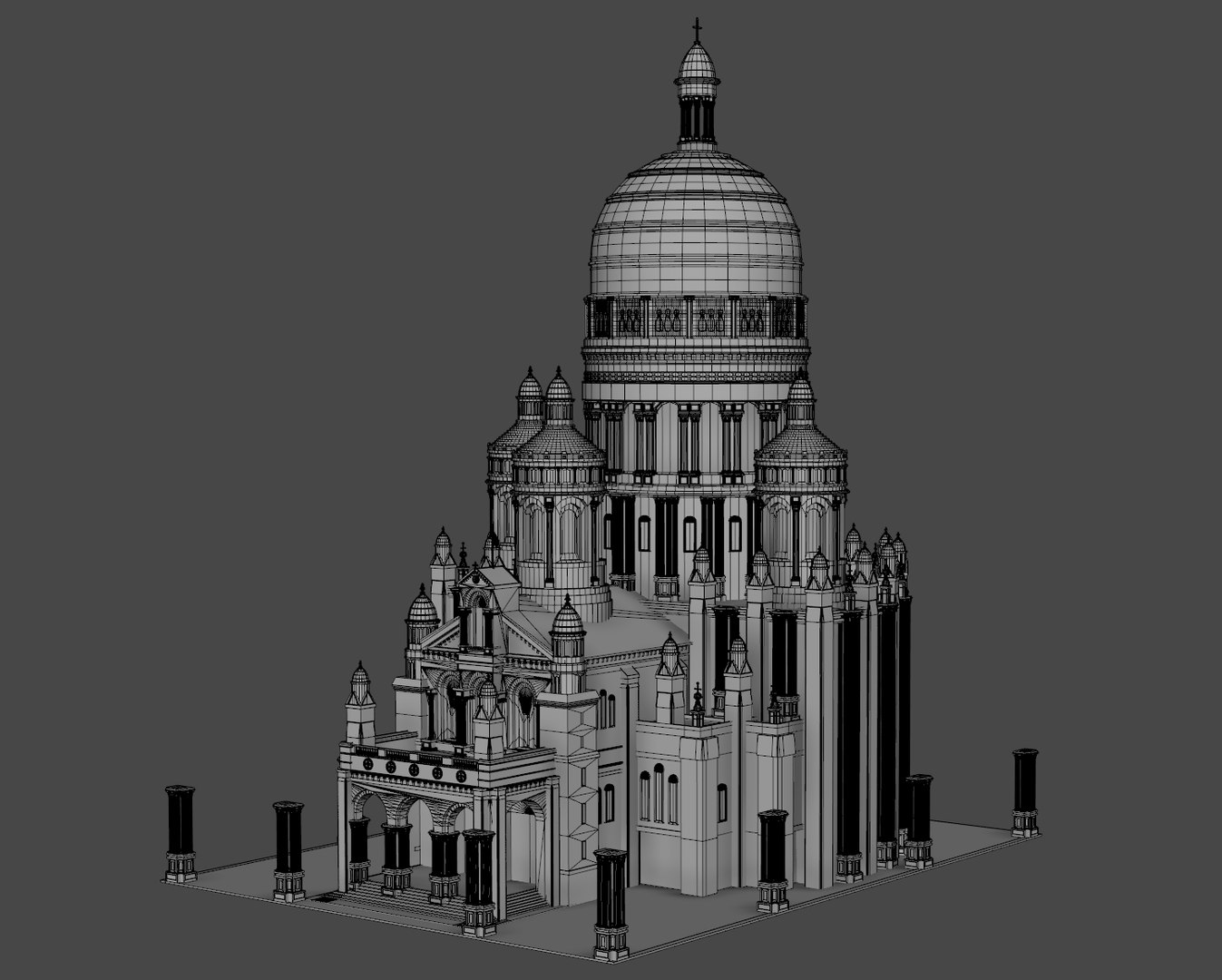 Fantasy Dome Castle 3D Model - TurboSquid 1834241