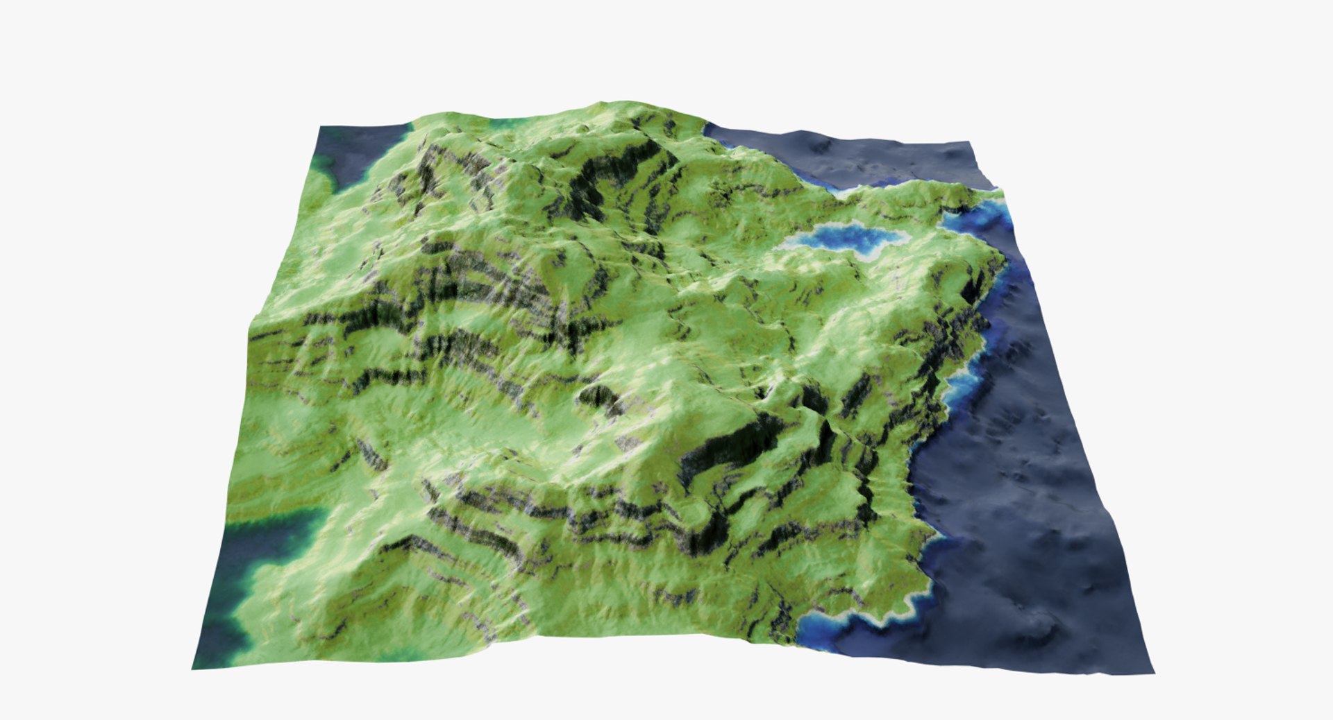 Hilly Landscape 3D Model - TurboSquid 1321079