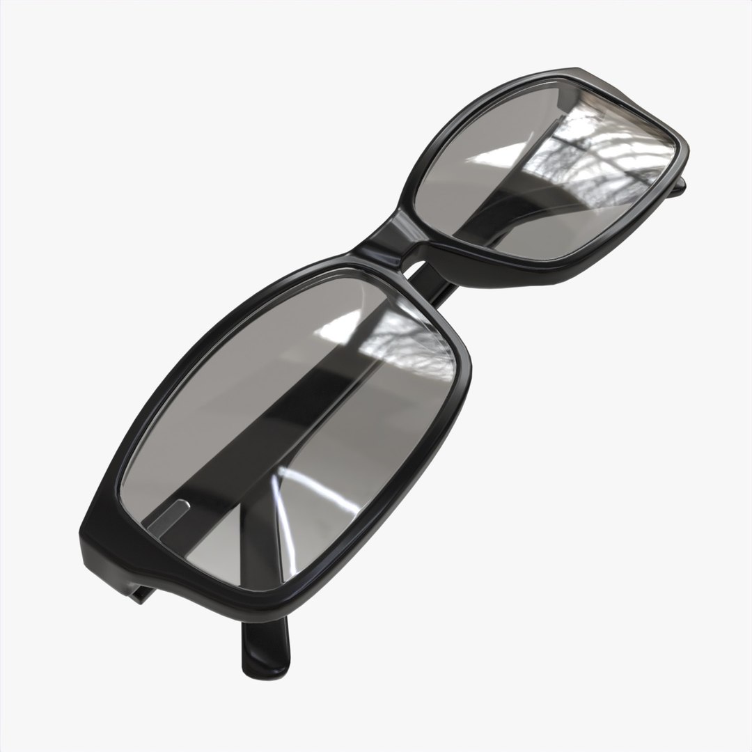 3D Modern Cat Eye-shaped glasses folded model - TurboSquid 2030061