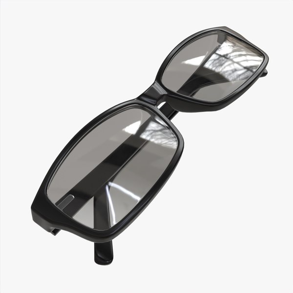 3d Modern Cat Eye Shaped Glasses Folded Model Turbosquid 2030061