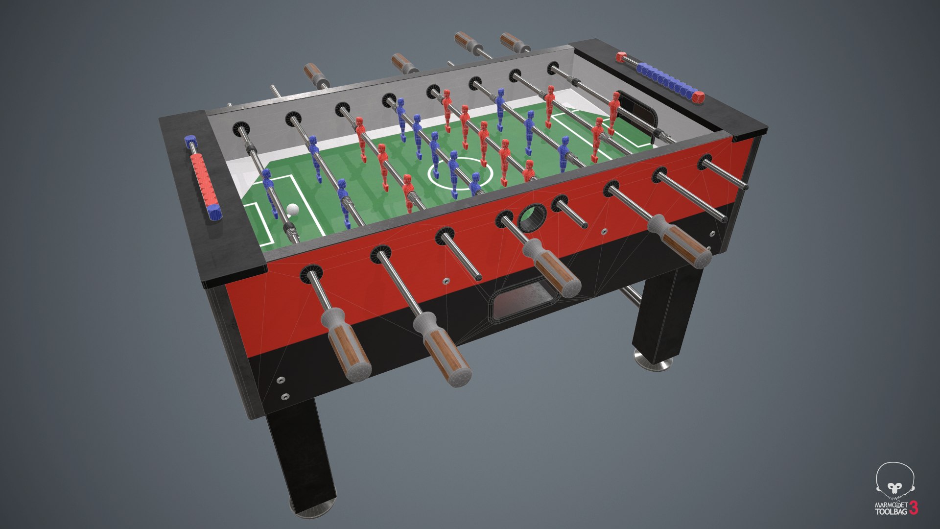 3d Model Of Pbr Table Football