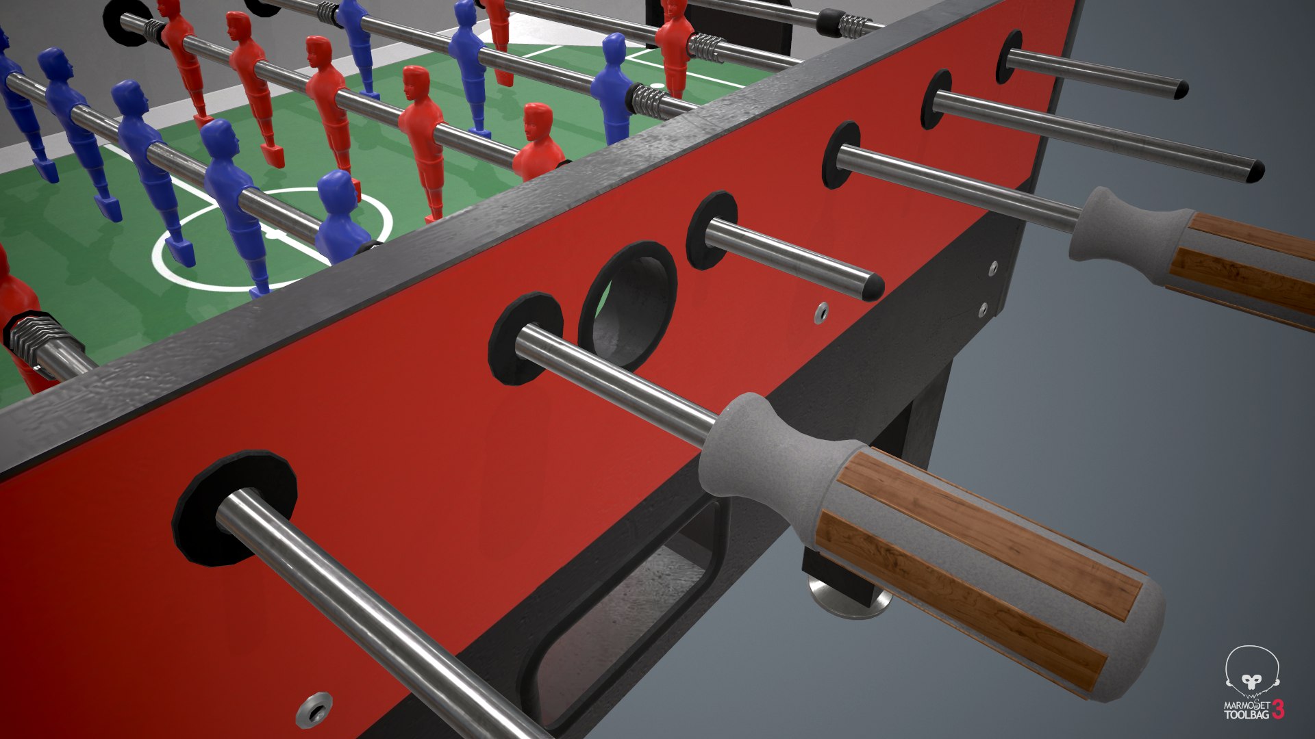 3d Model Of Pbr Table Football