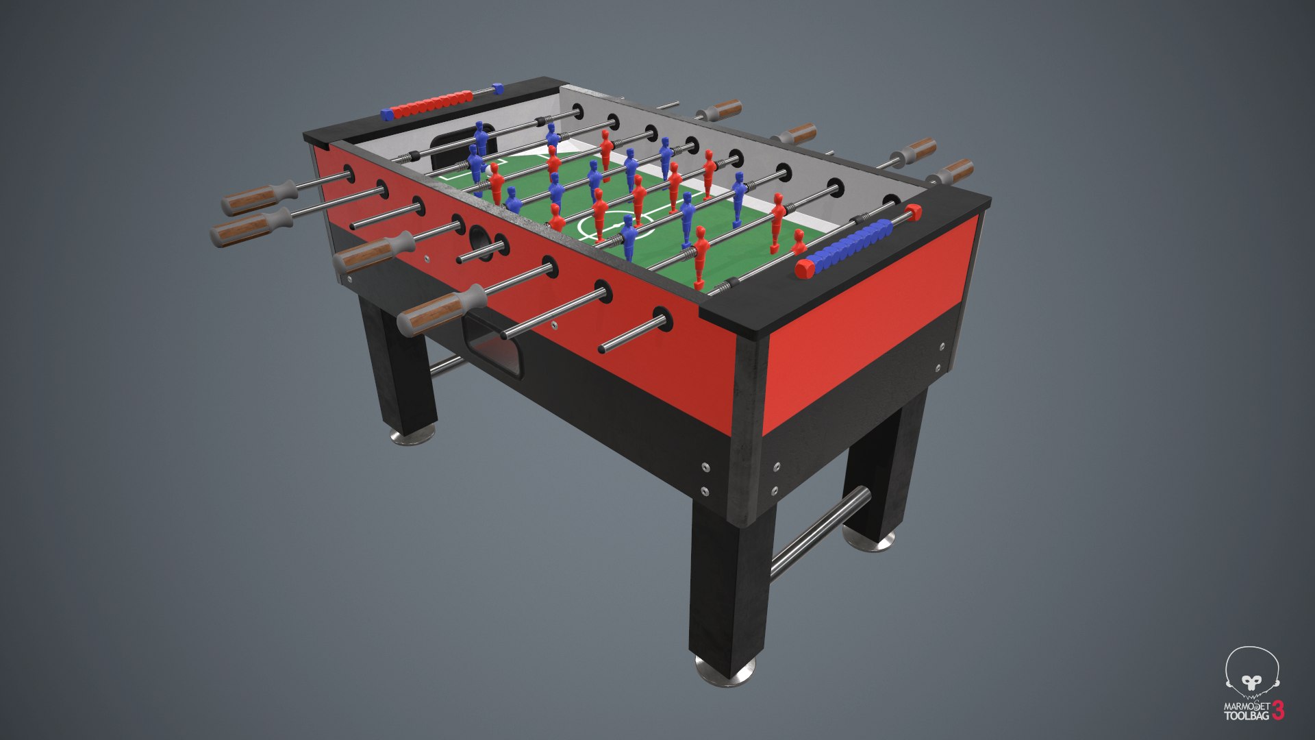 3d Model Of Pbr Table Football