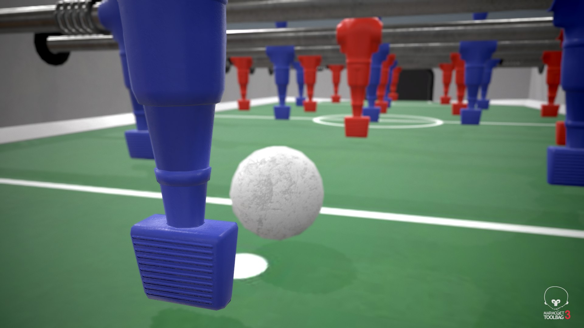 3d Model Of Pbr Table Football