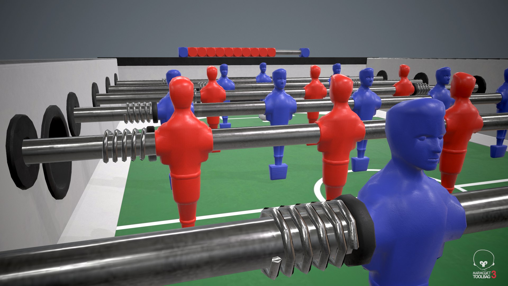 3d Model Of Pbr Table Football