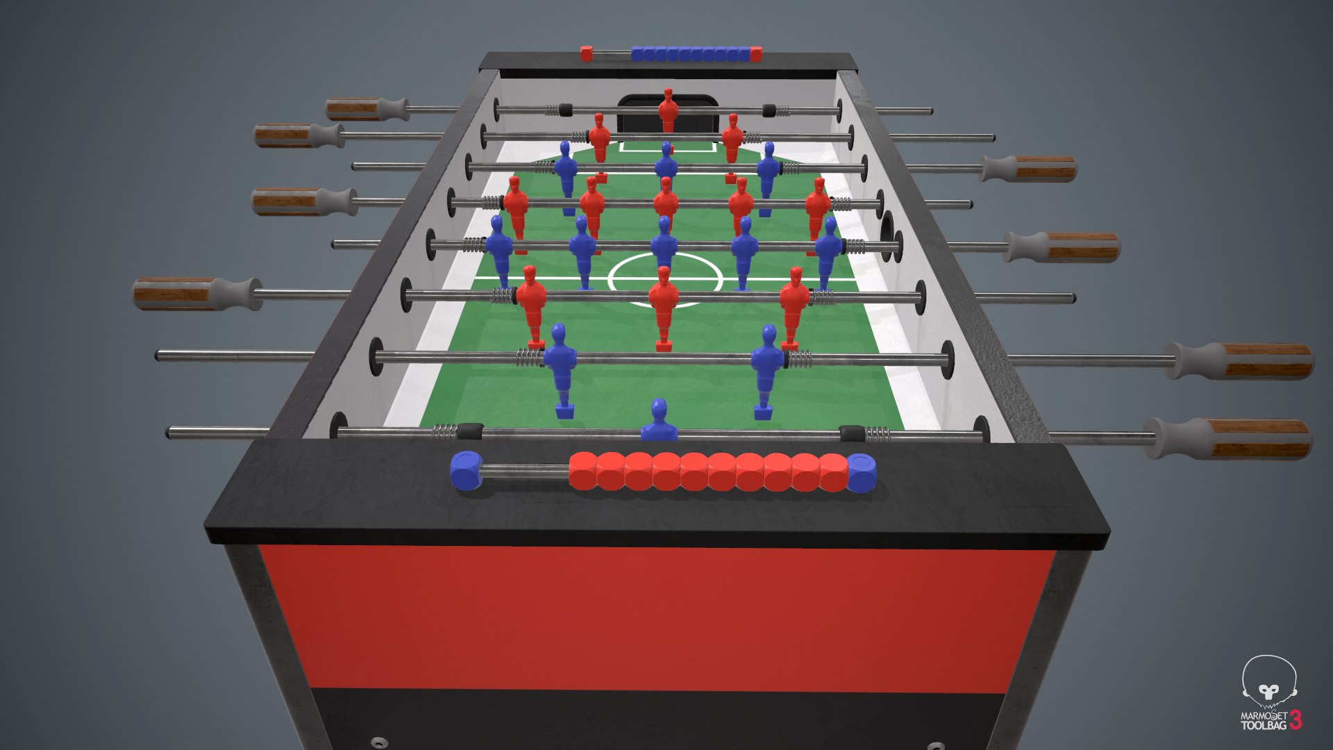 3d Model Of Pbr Table Football