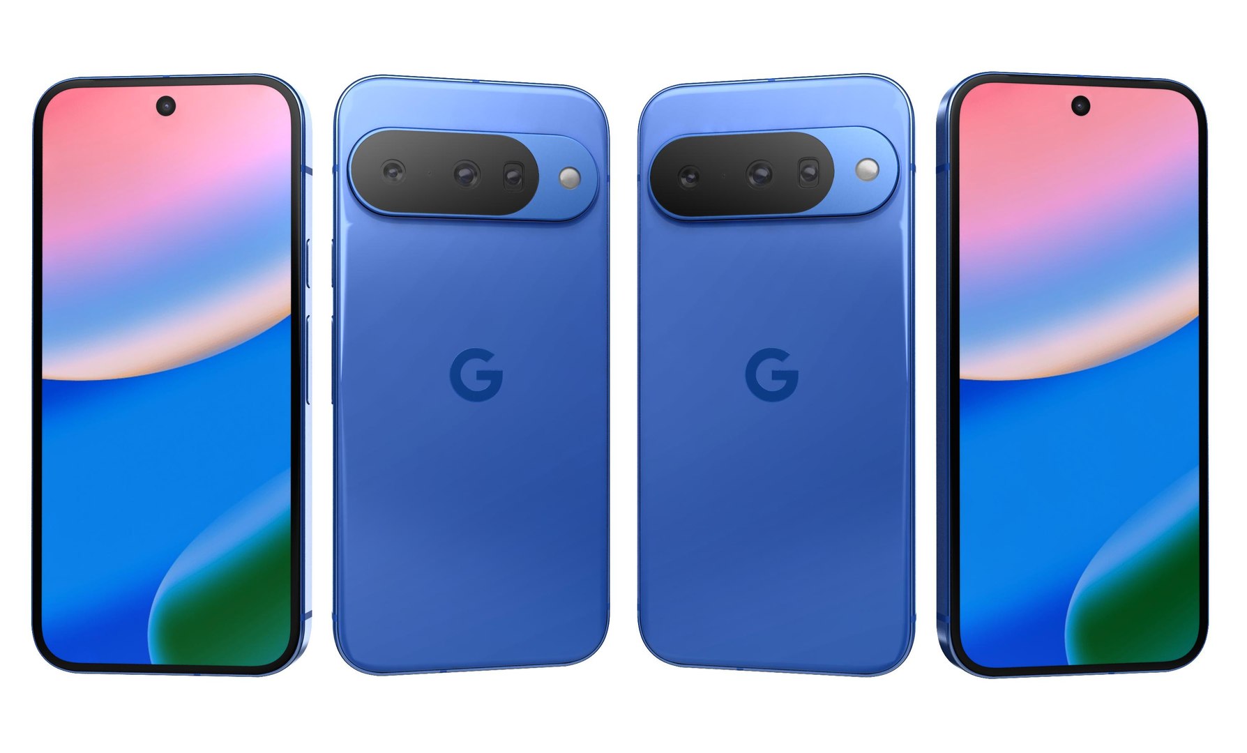 Google Pixel 10 Pro Obsidian And Google Pixel 10 Indigo 3D Model ...