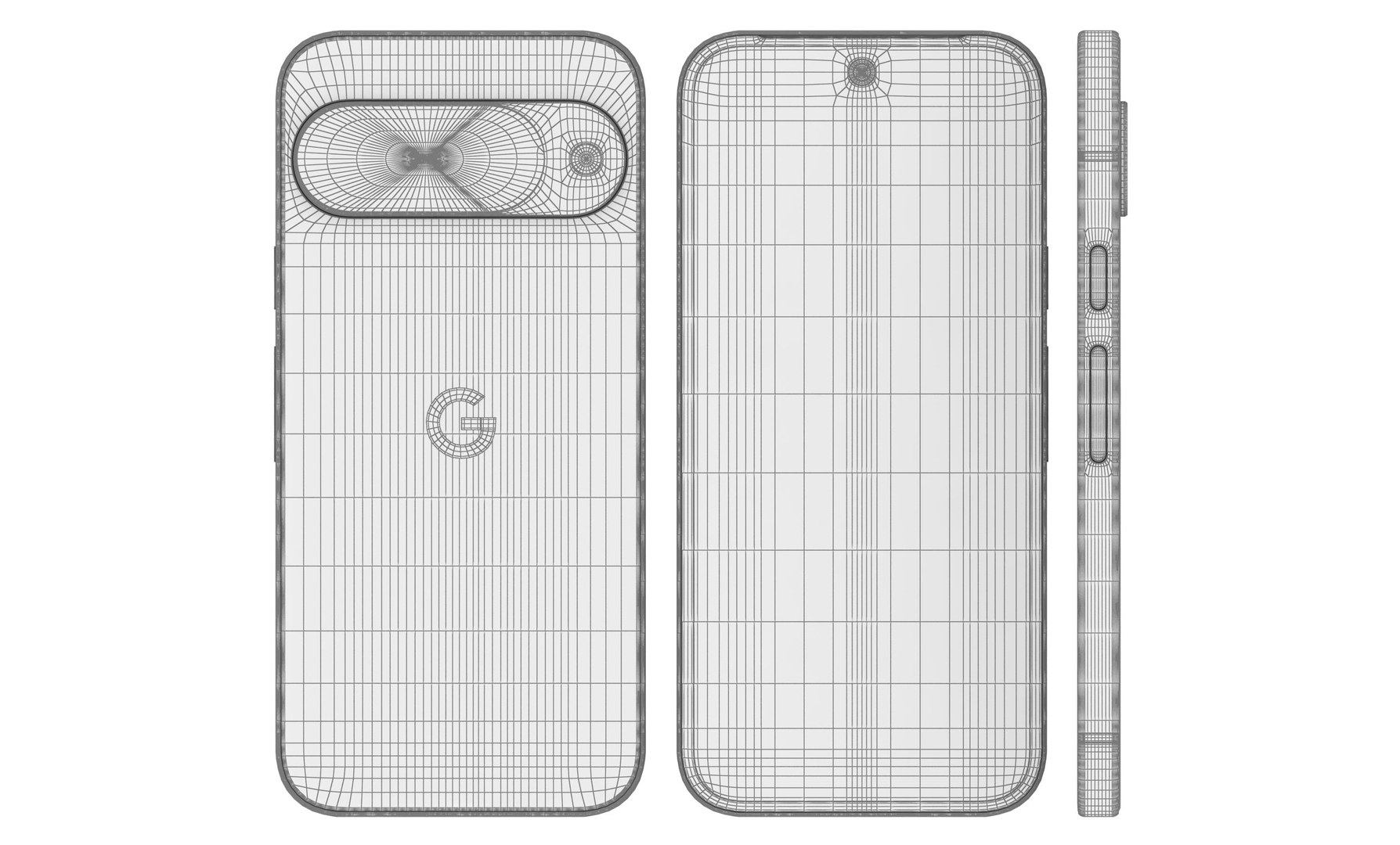 Google Pixel 10 Pro Obsidian And Google Pixel 10 Indigo 3D Model ...