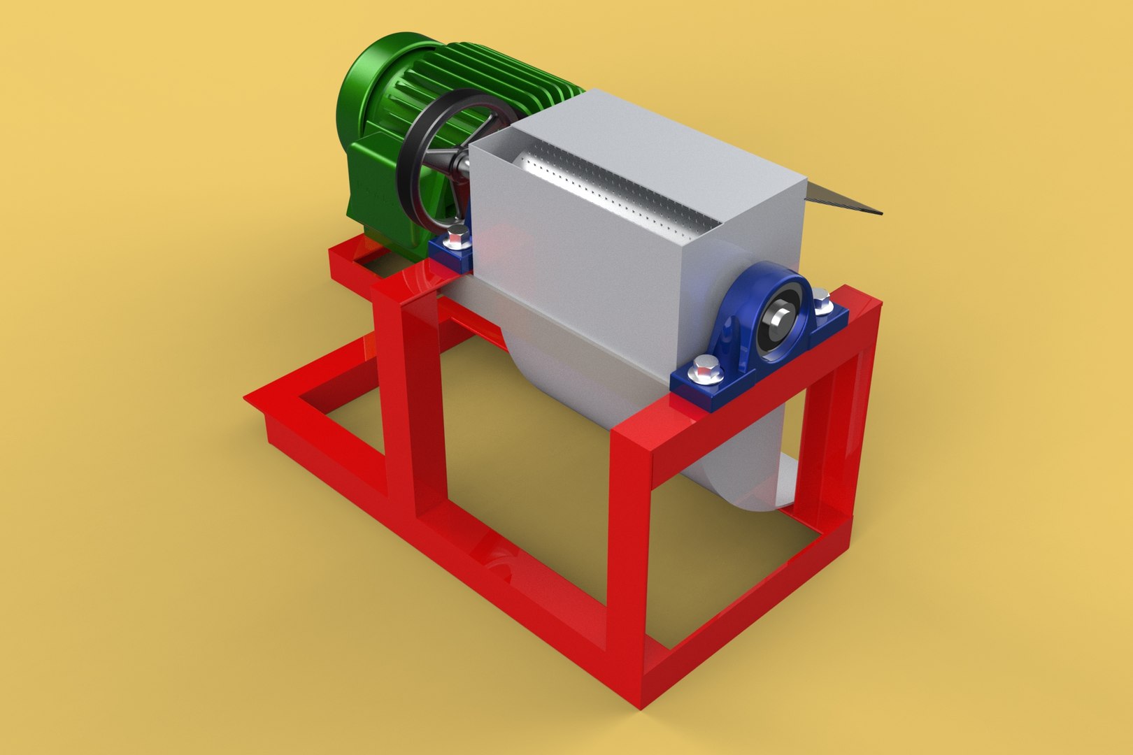 3D Model AUTO ELECTRIC COCONUT GRATING MACHINE SHREDDER SCRAPER CHOPPER ...