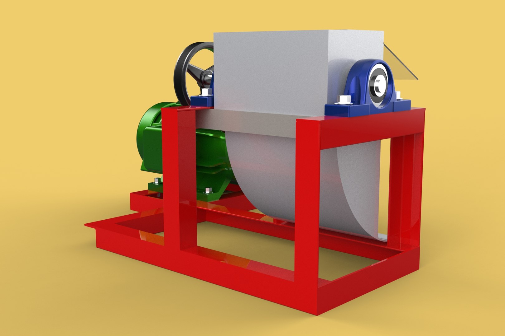 3D Model AUTO ELECTRIC COCONUT GRATING MACHINE SHREDDER SCRAPER CHOPPER ...