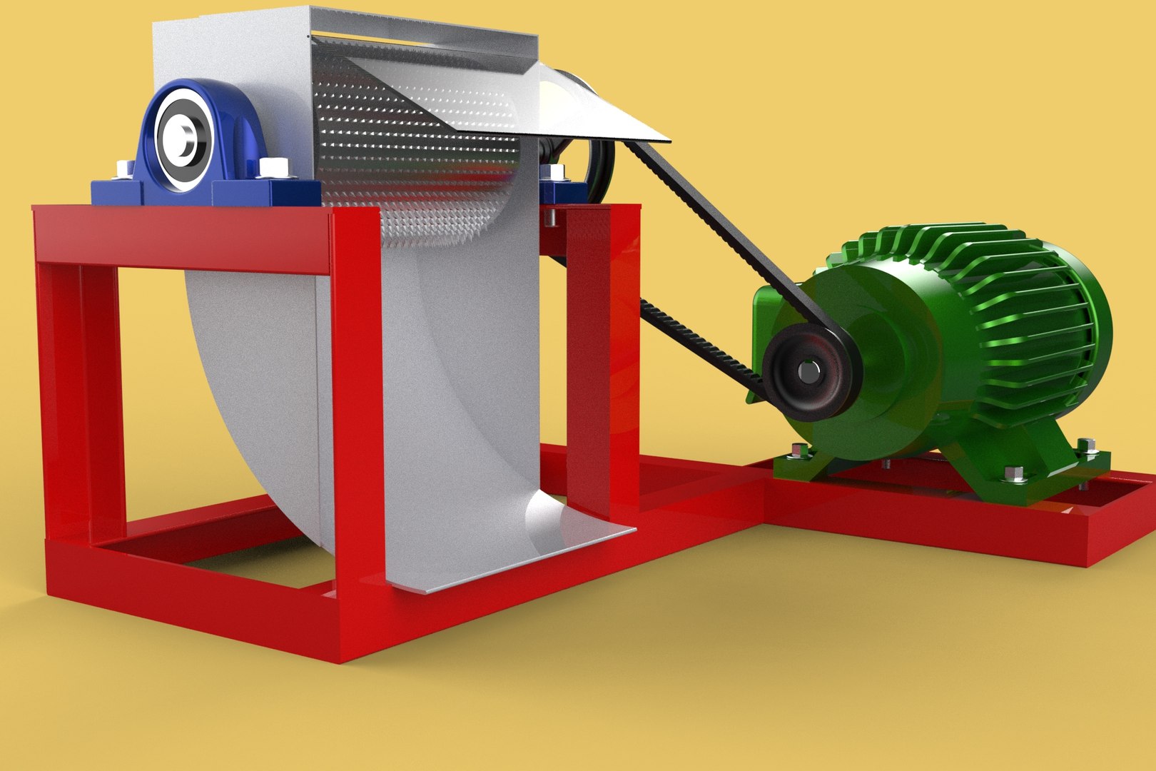 3D Model AUTO ELECTRIC COCONUT GRATING MACHINE SHREDDER SCRAPER CHOPPER ...