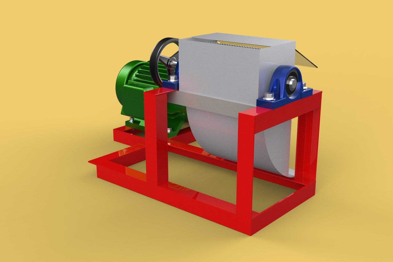 3D Model AUTO ELECTRIC COCONUT GRATING MACHINE SHREDDER SCRAPER CHOPPER ...