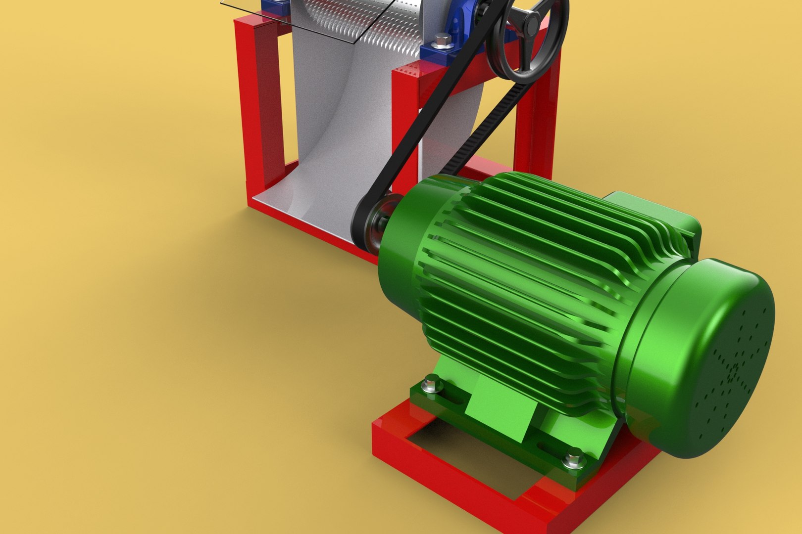 3D Model AUTO ELECTRIC COCONUT GRATING MACHINE SHREDDER SCRAPER CHOPPER ...