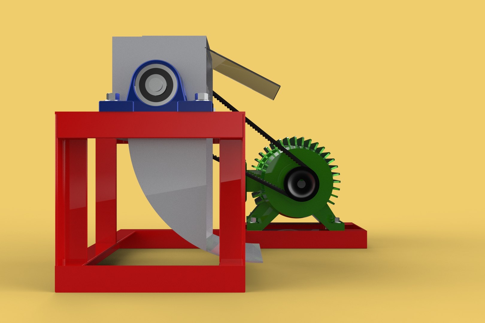 3D Model AUTO ELECTRIC COCONUT GRATING MACHINE SHREDDER SCRAPER CHOPPER ...